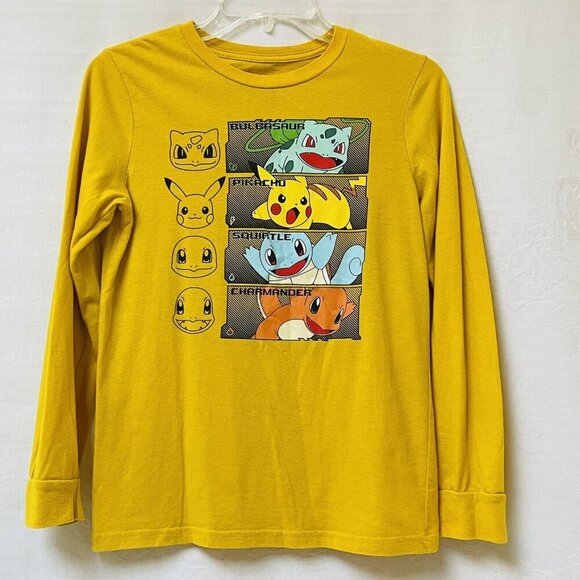 Pokemon | Shirts & Tops | Pokemon Pikachu Tee Boys Large Yellow Long ...